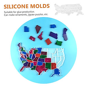 Abaodam United States Of America Silicone Mold US Map Ice Tray Popsicle Tray USA DIY Baking Mold for Christmas Independence Day Election Day