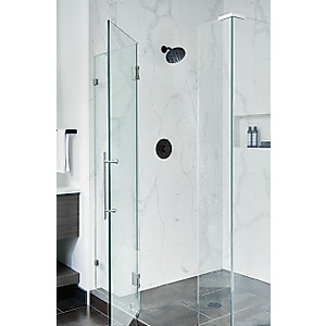 Moen Align Matte Black Posi-Temp Pressure Balancing Modern Shower Trim Kit without Showerhead, Valve Required, T2192NHBL