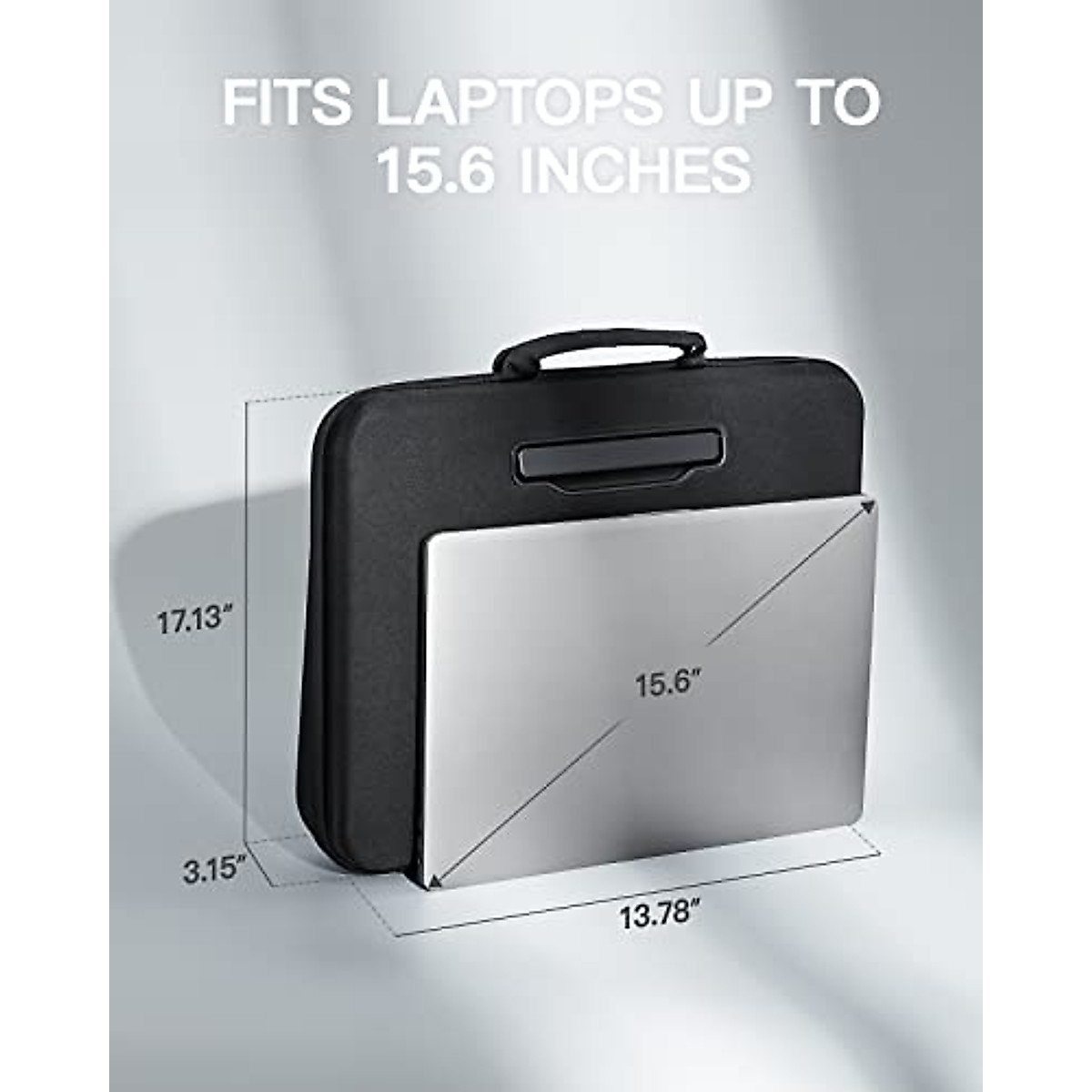 HUANUO Laptop Bag, 2-in-1 Portable Laptop Desk for Laptops up to 15.6 Inch, Lap Desk for Laptops with Large Storage Space, Laptop Bags, Cases, Briefcases & Sleeves for Home Office and Business Travel