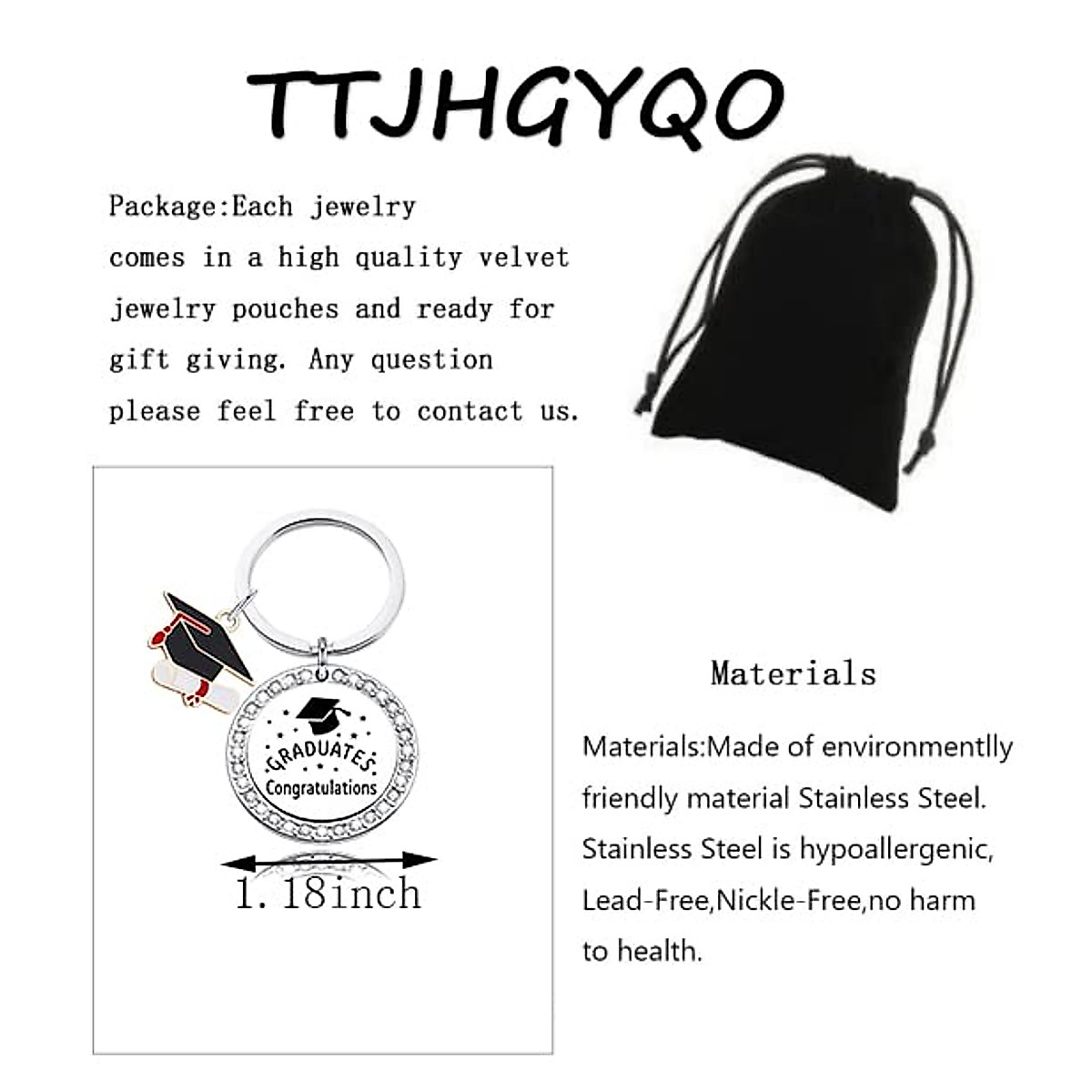 TTJHGYQO High School Graduation Gifts For Him, Friendship Graduation Keychain Daughter Graduation Gifts for Her Him Women Best Friend Keychain Nurse Graduation Gift Ideas
