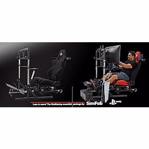 OpenWheeler GEN3 Racing Wheel Simulator Stand Cockpit Black on Black | Fits All Logitech G923 | G29 | G920 | Thrustmaster | Fanatec Wheels | Compatible with Xbox One, PS4, PC Platforms