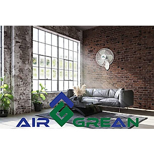 AirGrean Pro Oscillating Wall Mount Fan (16''), white