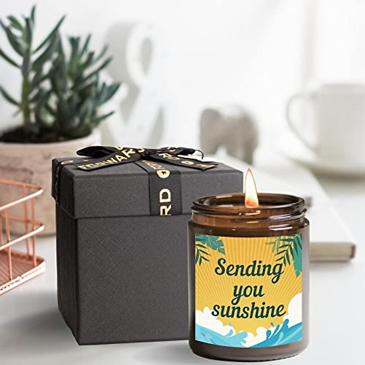 Get Well Soon Gifts for Women | Lavender Scented Candles | Birthday Candles | Thinking of You Gifts | Inspirational Encouragement Gifts | Funny Cheer Up Gifts for Women Men Mothers Men Female Coworker