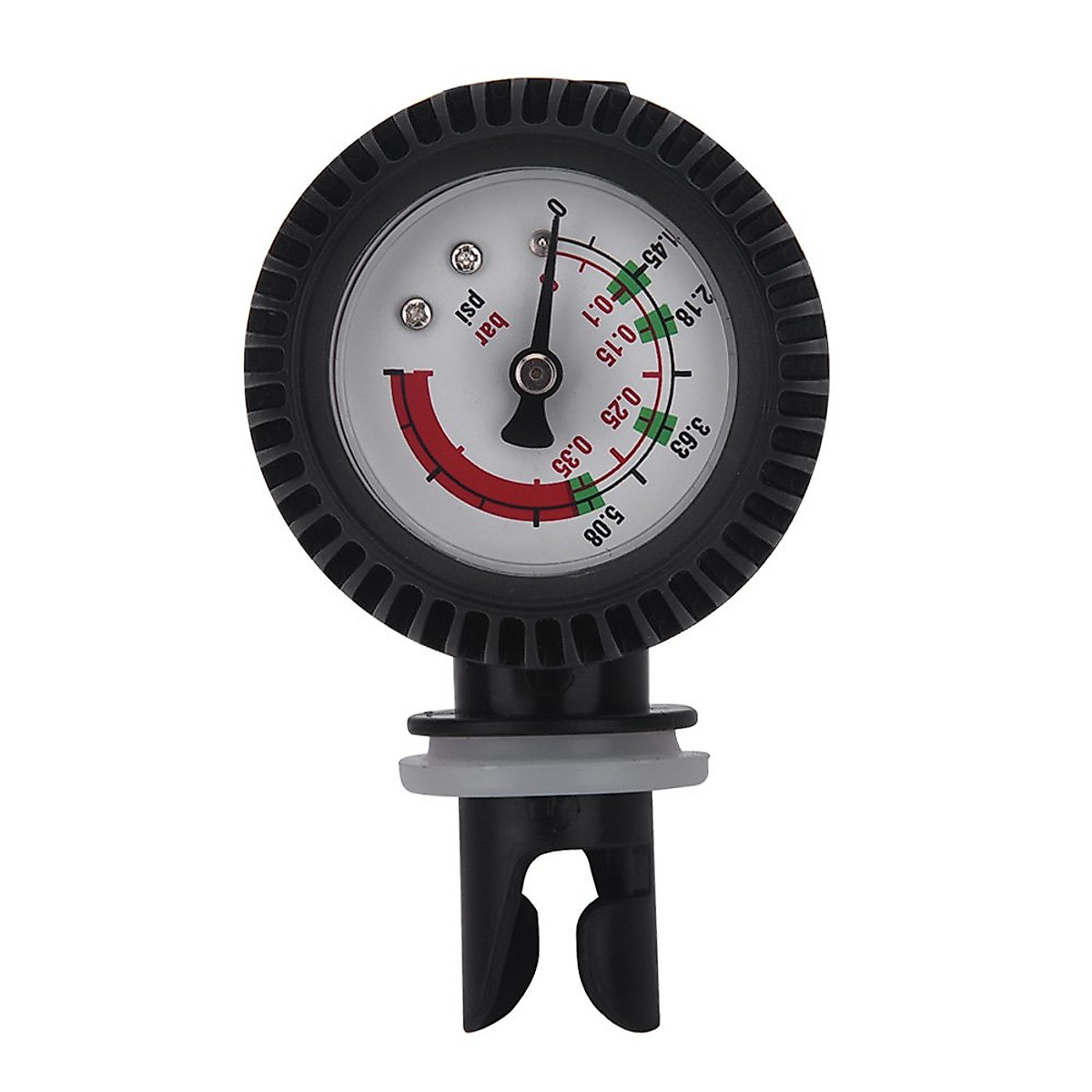 Wbestexercises Kayak Air Pressure Gauge Nylon Inflatable Boat Air Pressure Gauge 0-5.08 PSI Barometer Air Thermomete Valve Connector Replacement for Kayak Raft SUP Board Black