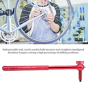 Vbest life Bicycles Derailleur Hanger Alignment Gauge,Bike Tail Hook Calibration Tools for Mountain Bicycle(red)