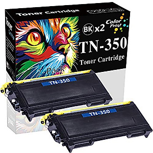 2-Pack ColorPrint Compatible Toner Cartridge Replacement for Brother TN350 TN-350 TN 350 Used for DCP-7020 HL-2040 HL-2070N MFC-7220 MFC 7225N 7420 MFC-7820N IntelliFax 2820 2920 Printer (2X Black)