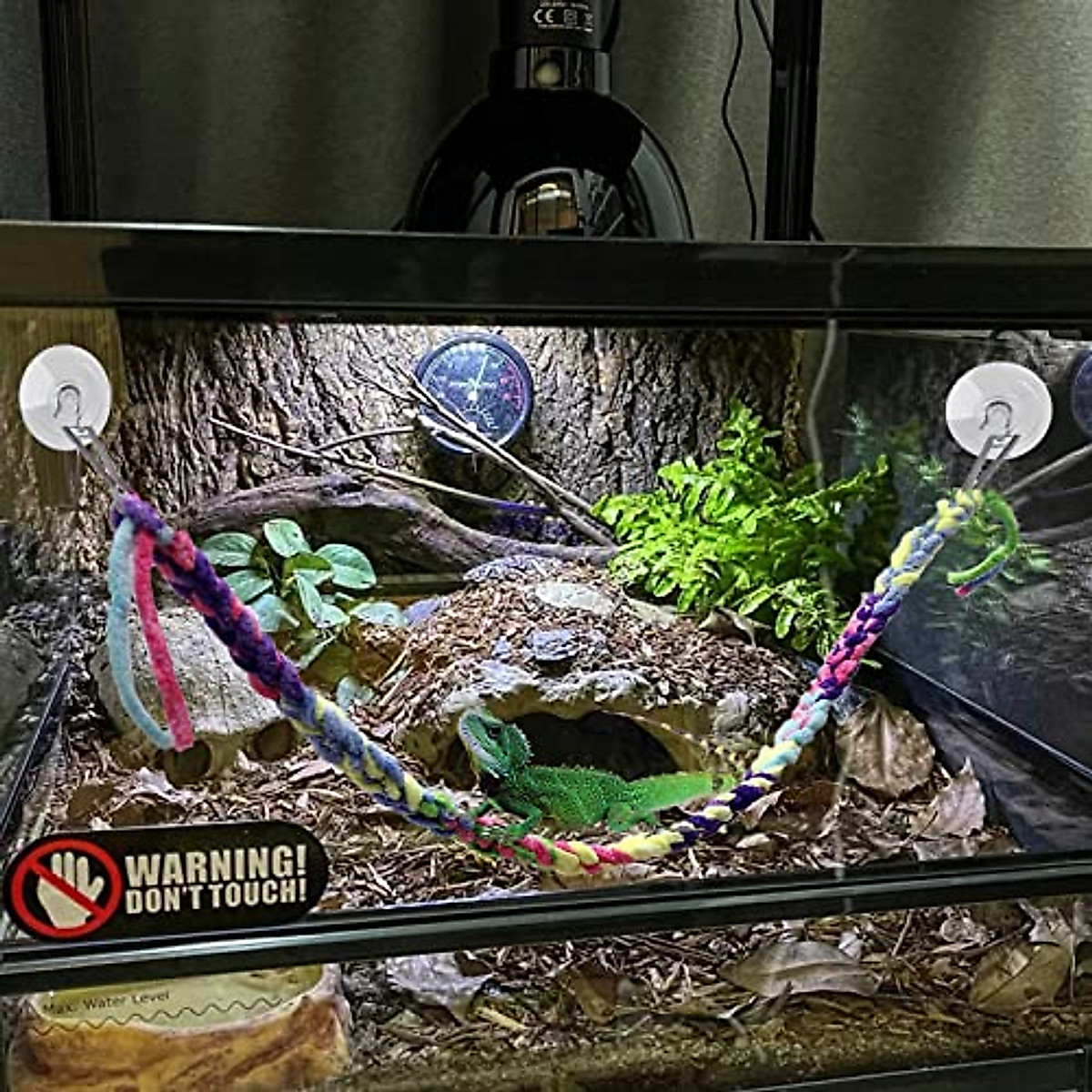 BNOSDM 4 Pcs Reptile Vines Snake Habitat Climbing Decor with 8 Suction Cups Lizard Terrarium Tank Accessories for Gecko Bearded Dragon Gecko Iguana Tree Frog Chameleon