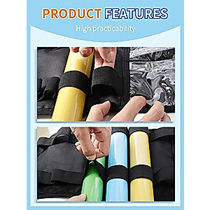 Vinyl Storage Organizer,Vinyl Roll Holder Wall Mount/Over The Door, Craft Vinyl Storage Rack, Hanging Organizer Storage with 52 Roll Compartments, Black