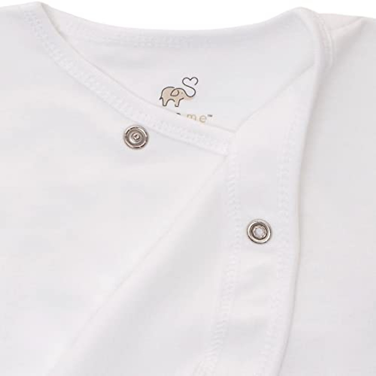 CozeeME Baby Boys 2 Pack Short Sleeve Side Snap Grow With Me Bodysuit 0-3 Months