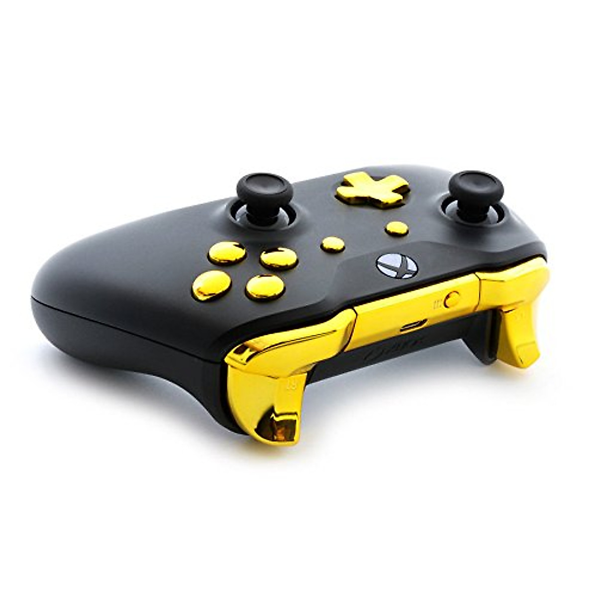 MODDEDZONE Custom Wireless UNMODDED Controller for Xbox One S/X and PC with Exclusive and Unique Designs - The Perfect Gaming Gift for Enthusiasts, Expertly Crafted in the USA - Black/Gold