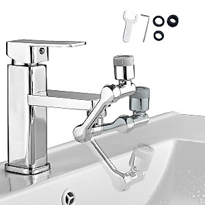 1080° Faucet Extender For Bathroom Sink, Rotating Faucet Extender Aerator, Swivel Faucet Attachment, 1080 Degree Rotatable Faucet Aerator (Single-Mode)