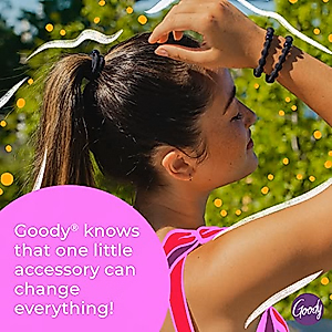 GOODY Ouchless Elastic Hair Tie - 50 Count, Neutral Colors - 2MM for Fine to Medium Hair - Pain-Free Hair Accessories for Men, Women, Boys, and Girls - for Long Lasting Braids, Ponytails