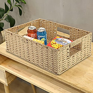 Hemoton 1pc Rattan Sundries Storage Basket Wicker Basket Clothes Storage Container Woven Storage Organizer with Lid Woven Basket Container Sundries Basket Weaving Toilet Child Fruit Stand