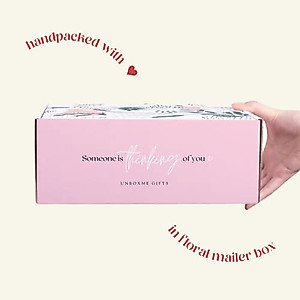 UnboxMe Care Package for Women - Feel Better & Get Well Soon with Encouraging BFF, Nurse & Self Care Gifts for Birthday, Cancer, & Stress Relief ("Thinking of You" Card)