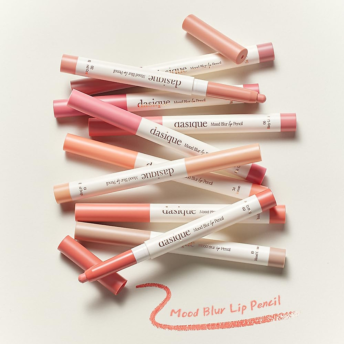 dasique Mood Blur Lip Pencil | A smooth creamy texture with hydration | Multipurpose for cheeks | Vegan (07 Rose Cream)