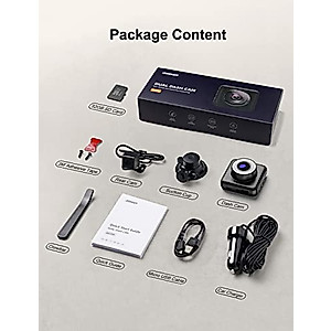 iZEEKER Dash Cam Front and Rear with SD Card 1080P Full HD Car Camera, Dual Dash Camera for Cars with Accident Recording, Parking Monitor, Night Vision, WDR