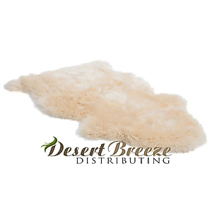 New Zealand Baby Sheepskin, Ethically Sourced, Silky Soft Natural Length Wool, Un-Shorn Baby Care Lambskin Rug, Premium Quality, LRG 34-36 inches in Length