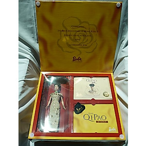 Barbie Hong Kong 1998 Anniversary Edition Golden Qi-Pao with Commemorative Gold Coin, Certificate of Authenticity and Qi-Pao Story (Limited Edition 1998) Rare