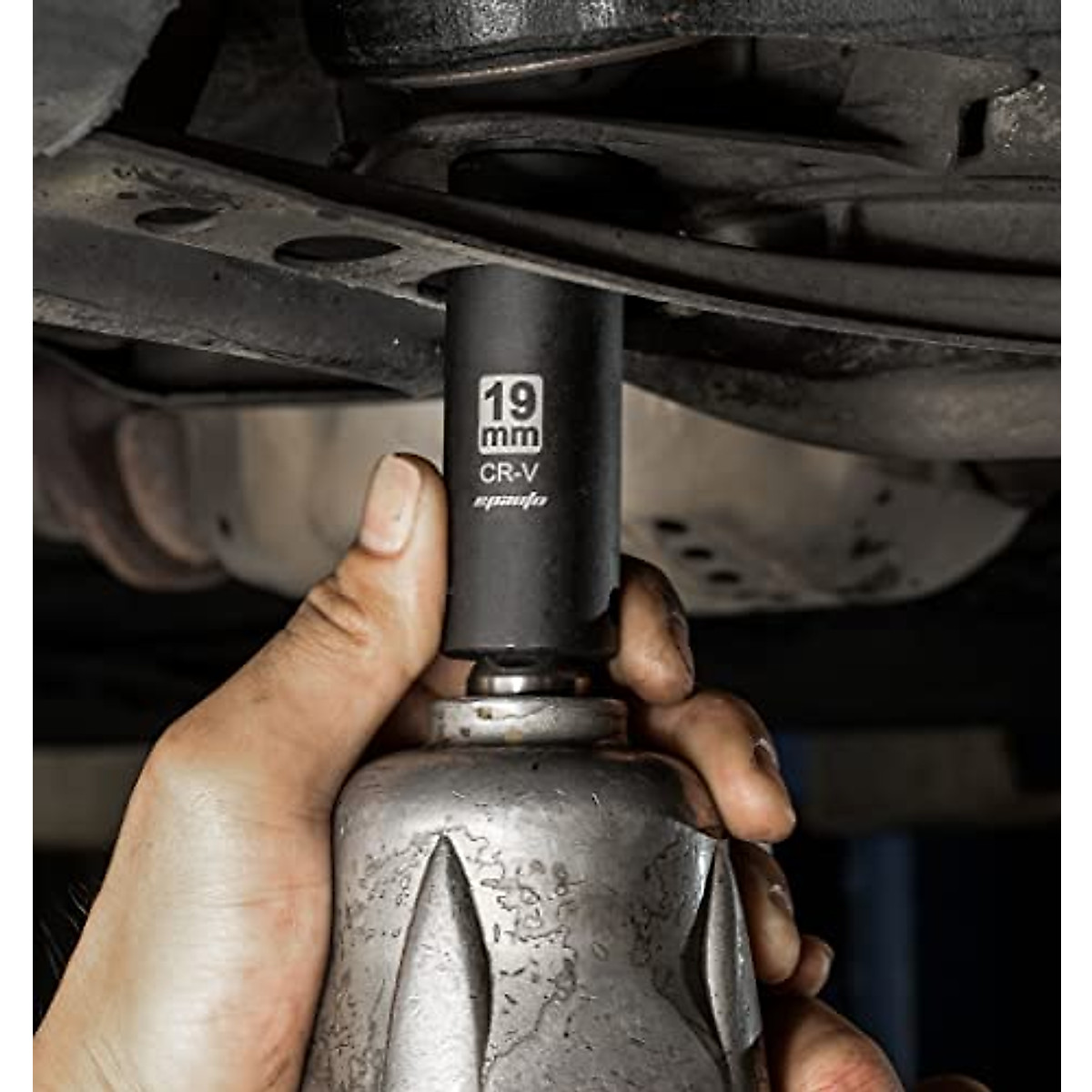 EPAuto 1/2-Inch Drive Metric Deep Impact Socket Set, Cr-V, 6 Points, 11 Sockets