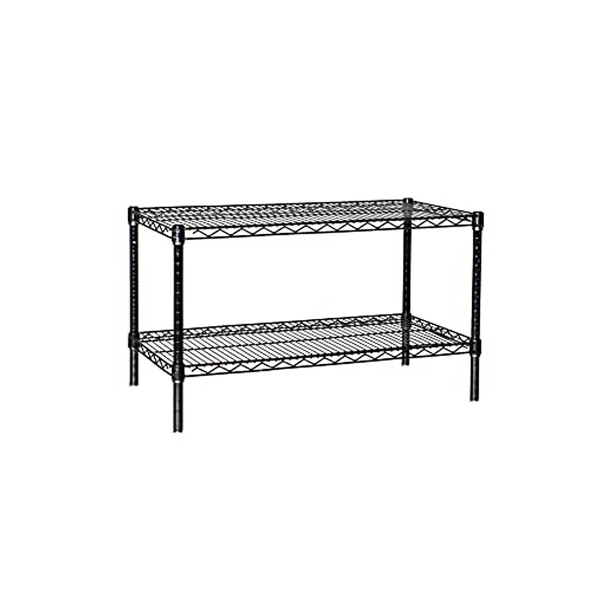 Omega 14" Deep x 24" Wide x 14" High 2 Tier Black Starter Shelving Unit