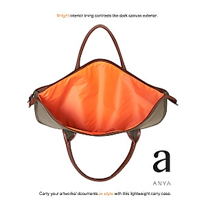 ANYA Art portfolio bag, artist carrying case, storage bag for artwork, posters with zipper and handles, light weight art bag for professionals, students KONST