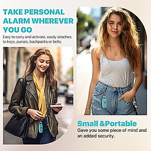 Personal Safety Alarm for Women Girls, 130dB Loud Siren with Key Chain, SOS Strobe Light, Flashlight Help Kids, Elders, Students Emergency Call, Back to School Gift Idea for Self Defense Devices