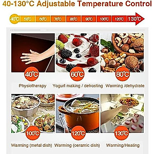Buffet Warming Tray Hot Plate, Party Chafing Dish, Electric Food Warmer for Kitchen, Dining Room, Restaurant, with Adjustable Temperature Control
