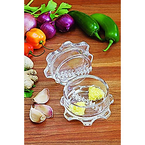 Ginger Twister 3rd Gen - For Garlic / Herb / Nuts, Garlic Press Kitchen Mincer and Grinder, Easy to Clean! (Clear) by NexTrend