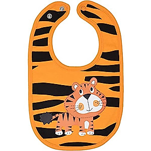 Funstuff Baby Boys 5 Pack Bibs Lion Panda Dinosaur Tiger Shark Infant