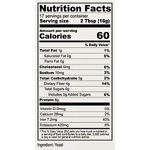 Anthony's Premium Nutritional Yeast Flakes, 10 oz, Non Fortified, Batch Tested Gluten Free, Non GMO