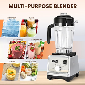 Chaoos Blender, Blenders for Kitchen with 88Oz Large Capacity, Max.2200W/1800W Powerful Blender with 5 Preset Function, BPA-Free Professional Countertop Blender for Smoothies, Ice Crush, Frozen Drinks