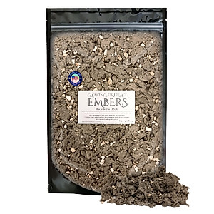 Gas Fireplace Glowing Embers, Rock Wool and Vermiculite Blend for Vented Gas Log Sets, Inserts and Fireplaces, Extra Large Bag 8 oz, Made in The U.S.A.
