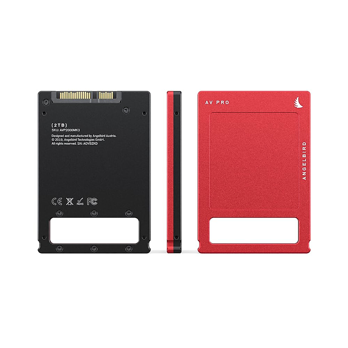 Angelbird - AV PRO MK3-2 TB - SATA 3-2.5" Video and Audio Recording SSD - Professional SSD Certified by Atomos and Blackmagic Design - up to 4K+ Workflows