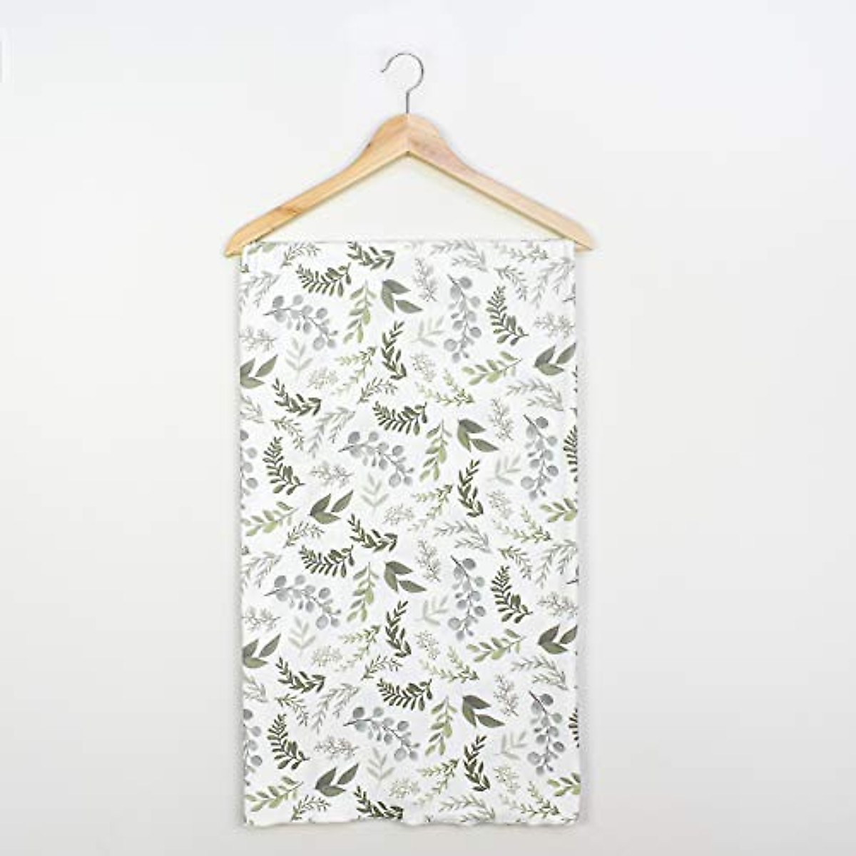 Village Baby - Graceful Greenery Swaddle Blanket - Baby Boy/Girl - Soft Newborn Receiving Blanket - Green Stretchy Wrap for Swaddling Infants Leaf Nursery Blanket - 46” x 46”