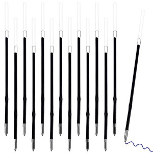 30 Pieces Pen Refills Black Ink Pen Refills Ballpoint Pen Refill 1.0 mm Replacement Ink Refill Bulk for Retractable Pens Office School Supplies, Medium Point (Black)