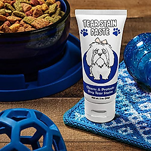 Squishface Tear Stain Paste - Cleans Dog Tear Stains - 2 Oz, Great for Long Hair Dogs Such as Poodles, Terriers and Maltese
