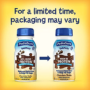 PediaSure SideKicks, 6 Shakes, Kids Protein Shake, With Key Nutrients and Protein to Help Kids Catch Up on Growth and Help Fill Nutrient Gaps, Chocolate, 8 fl oz