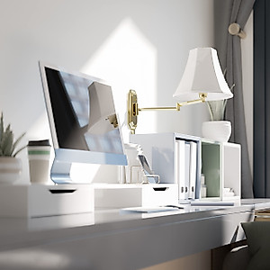 Kenroy Home 30130PB Nathaniel Wall Swing Arms, Medium, Polished Brass