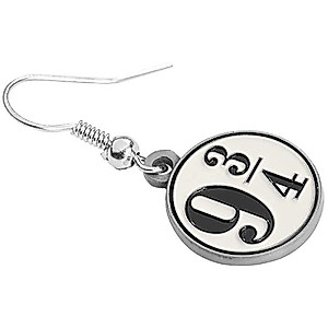 Harry Potter Platform 9 3/4 Silver Plated Earrings