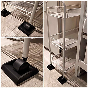 WELLGO Bed Stoppers & Furniture Cups 3"x3" 4Pack - Premium Silicone Casters Furniture Wheel Stoppers fit All Wheels of Furniture, Sofa Bed Chairs-Made up of Solid Silicone Prevents Scratches