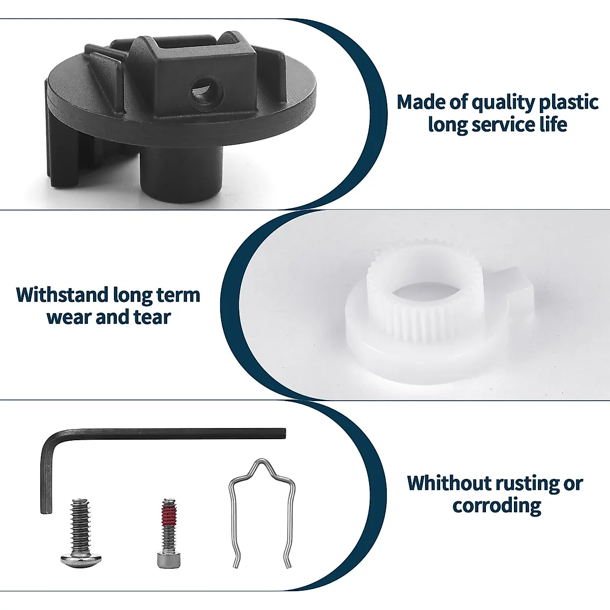 116653 Shower Handle Adapter Kit, Compatible with Moen Posi-Temp Single Handle Tub & Shower Faucet Valve Cartridge, Shower Handle Replacement Accessory