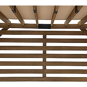 Sunjoy Cedar Pergola 10 x 11 ft. Wooden Hot Tub Pergola with Adjustable Canopy and Privacy Screen by SummerCove