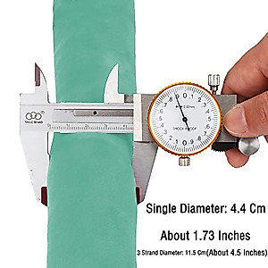 KOGITI 6 Strand Round Cushion Soft Knot Throw Pillow Handmade Braided Knit Plush Pillow Decor for Couch Sofa Bed (Pink White, 118 Inch)