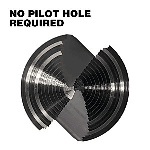 Jerax tools 1/4 to 1-3/8 Inch Step Drill Bit Straight Grooved Double Fluted, M2 High Speed Steel Drill bits for Hole Drilling in Stainless Steel, Copper, Aluminum, Wood, Plastic