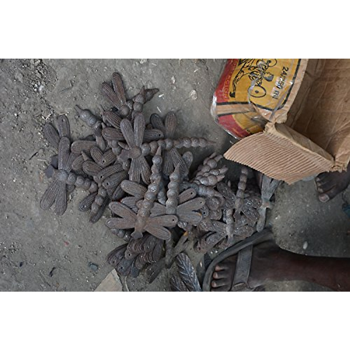 It's Cactus Set of 3 Small Garden Dragonflies 6 Inches, Decorative Wall Hanging Plaques, Indoor Outdoor, Fall Decorations, Handmade, Fair Traded Haitian Artwork