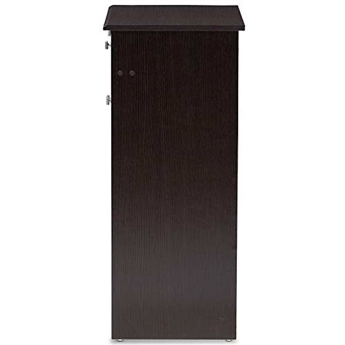 BOWERY HILL Contemporary Wooden Shoe Cabinet in Wenge Brown