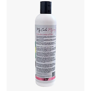 My Curly Way Leave In Conditioner for Curly Hair, Packed with Fruit and Flower Extracts - 10 Oz. Curl On Light Moisturizer Cream for Curls, Waves and Coils 100% Vegan!