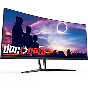 Deco Gear 35" Curved Ultrawide E-LED WQHD Gaming Monitor, 21:9 Aspect Ratio, Immersive 3440x1440 Resolution, 100Hz Refresh Rate, 3000:1 Contrast Ratio (DGVIEW201)