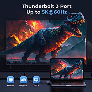 RayCue USB C Adapter for MacBook Pro/Air M1 M2 2023 2022 2021 13" 15" 16", 6 in 2 MacBook Pro Accessories with 10Gbps 2*USB 3.2, 10Gbps USB C Data Transfer, SD/TF Card Reader, and Thunderbolt 3 Port