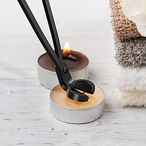 RONXS 3 in 1 Candle Accessory Set, Candle Wick Trimmer Cutter, Candle Snuffer Extinguisher, Wick Dipper with Gift Package for Candle Lover (Black)